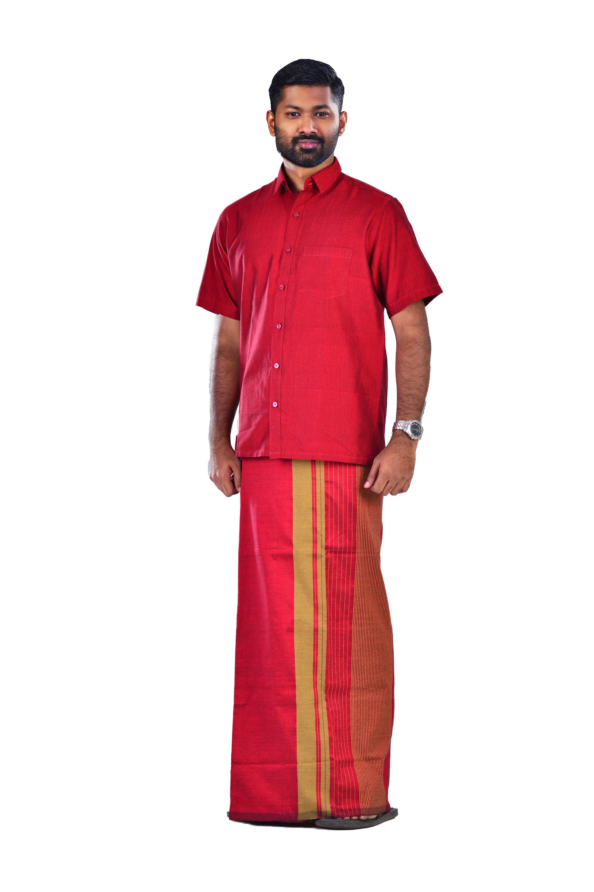 Sri Lankan Lungi Elastic Premium Cotton Lungi With Dual Pocket, Pack