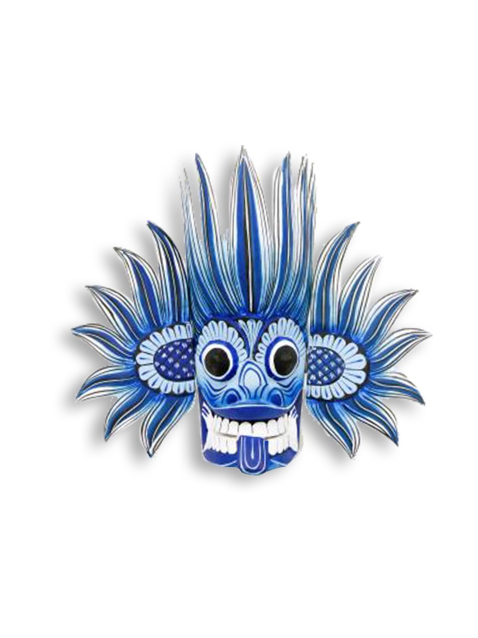 Traditional Handmade Sri Lankan Wooden Mask / Gini Raksha Mask 10 ...