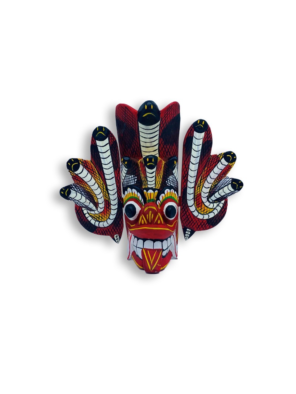 Traditional Handmade Sri Lankan Wooden Mask / Gini Raksha Mask 10 ...