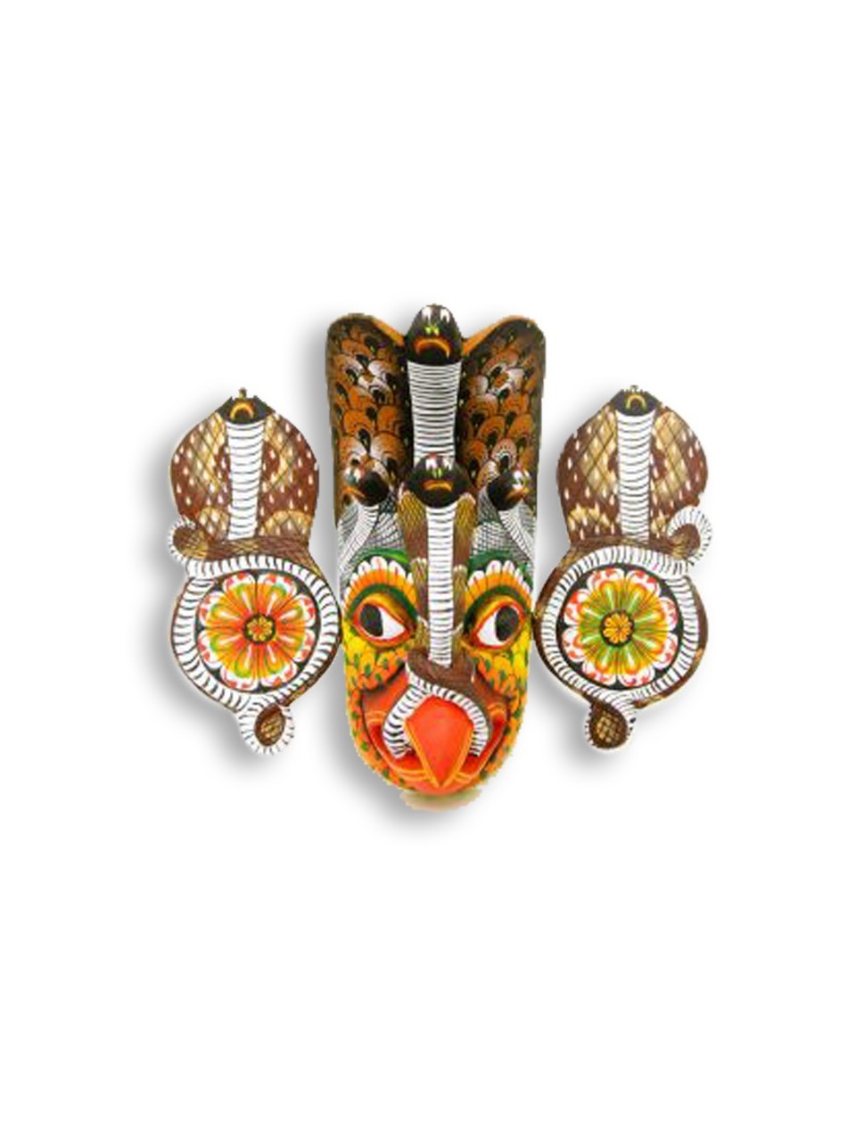 Traditional Handmade Sri Lankan Wooden Mask / Gurulu Raksha Mask 8 ...