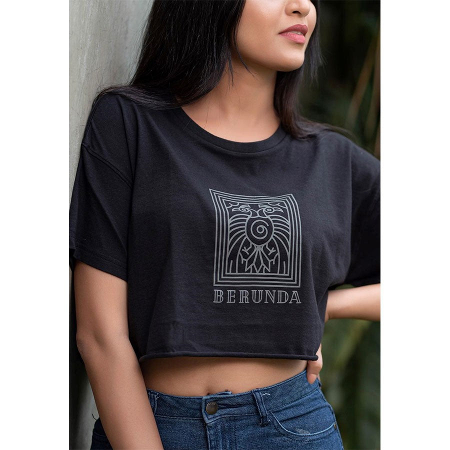BERUNDA Cropped T-shirt - Black – Pettah Street - UK